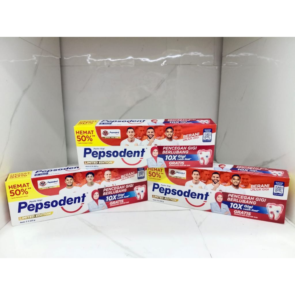 Jual Pepsodent double isi (225g x 2 pcs) isi besar hemat beli 1 box isi ...