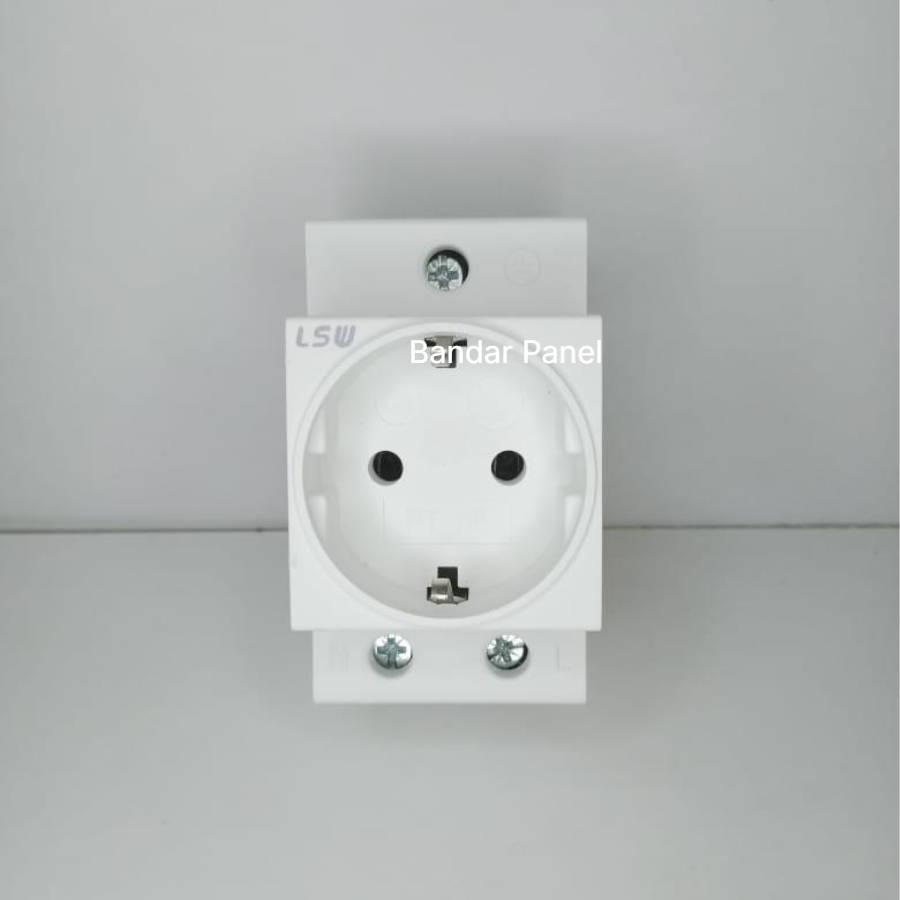 Jual LSW Stop Kontak Din Rail Socket Panel Pemakaian di Rel MCB LWS16 ...