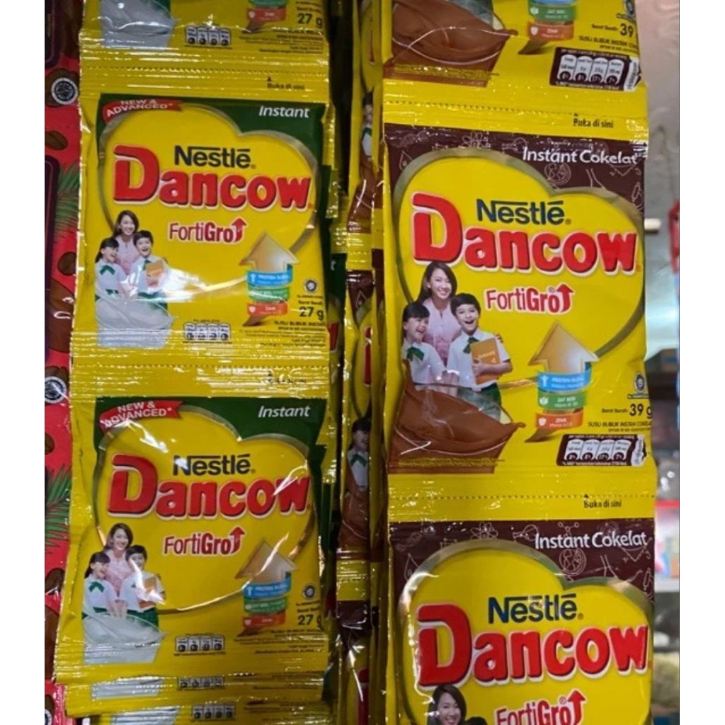 Jual SUSU DANCOW FORTIGRO RENCENG ISI 10 SACHET COKELAT DAN VANILLA ...
