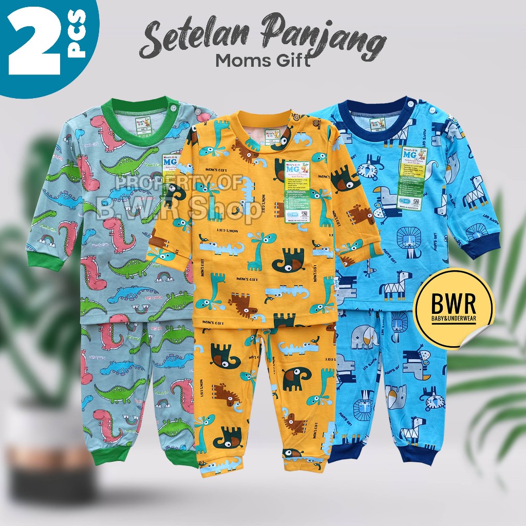 Jual [ 2 Setel ] Setelan PANJANG Moms Gift Terbaru Setelan Piyama Baju ...