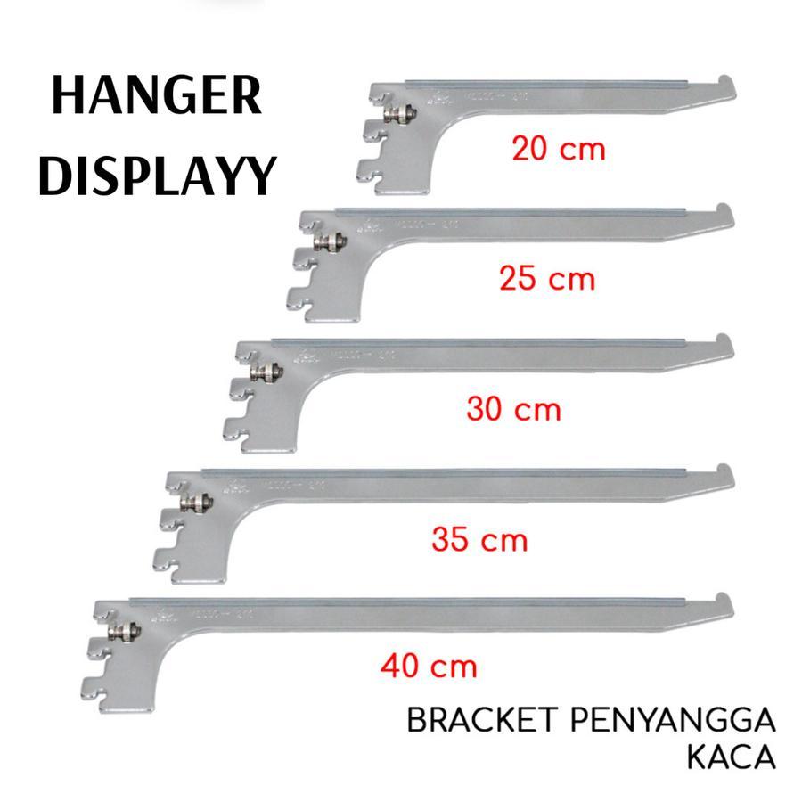 Jual Bracket Kaca Rak Panjang 20CM 30CM Daun Penyangga Rak 20 CM 30 CM ...