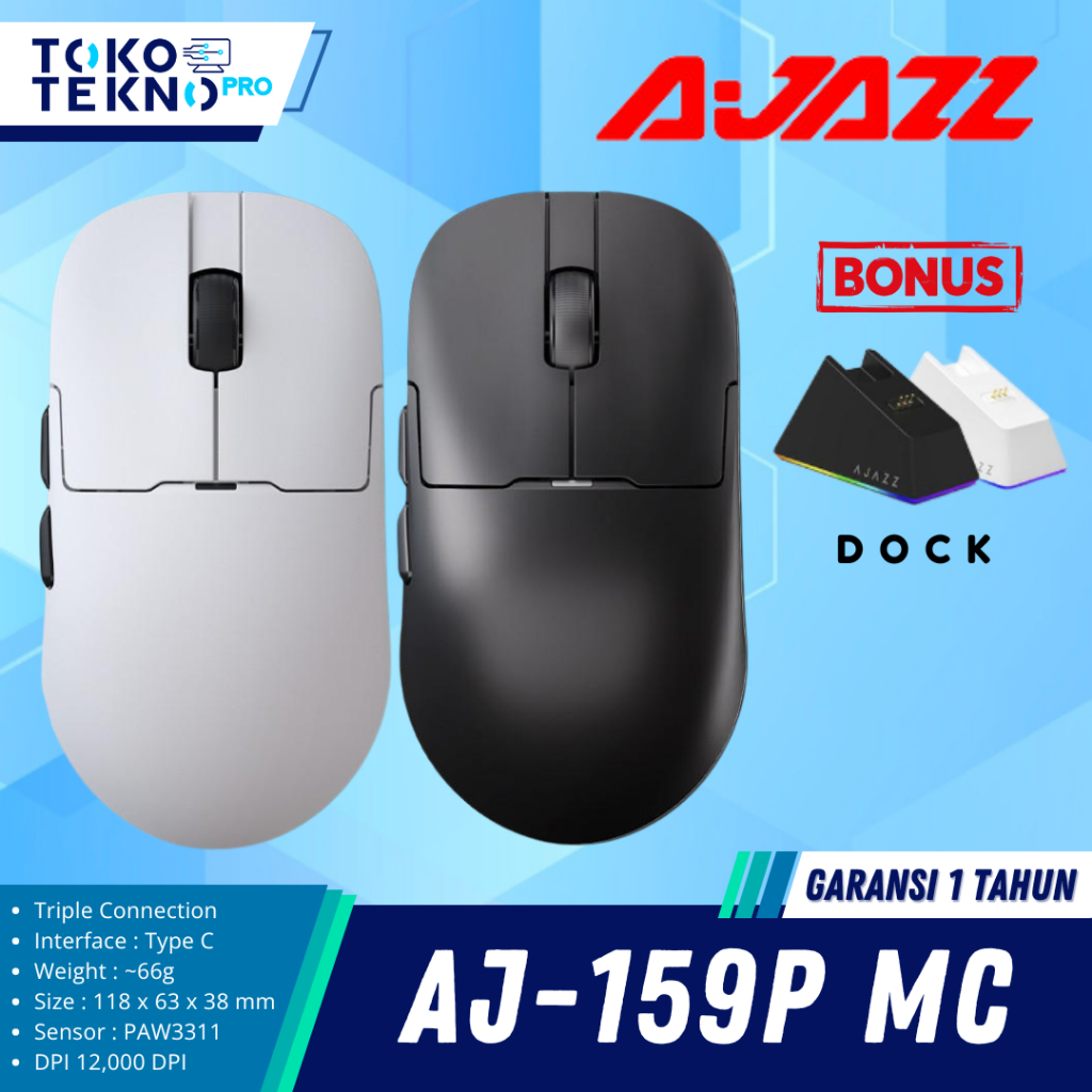 Jual Ajazz AJ159P MC / AJ-159P MC / AJ159 NL / AJ-159 NL Apex PAW-3950 Wireless Gaming Mouse ...