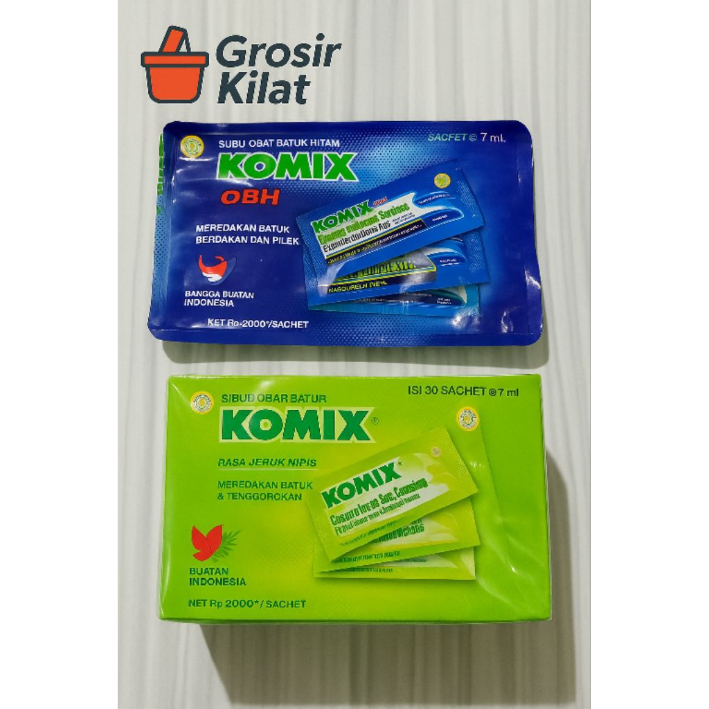 Jual Komix herbal OBH obat (sirup batuk warna hijau) | Shopee Indonesia