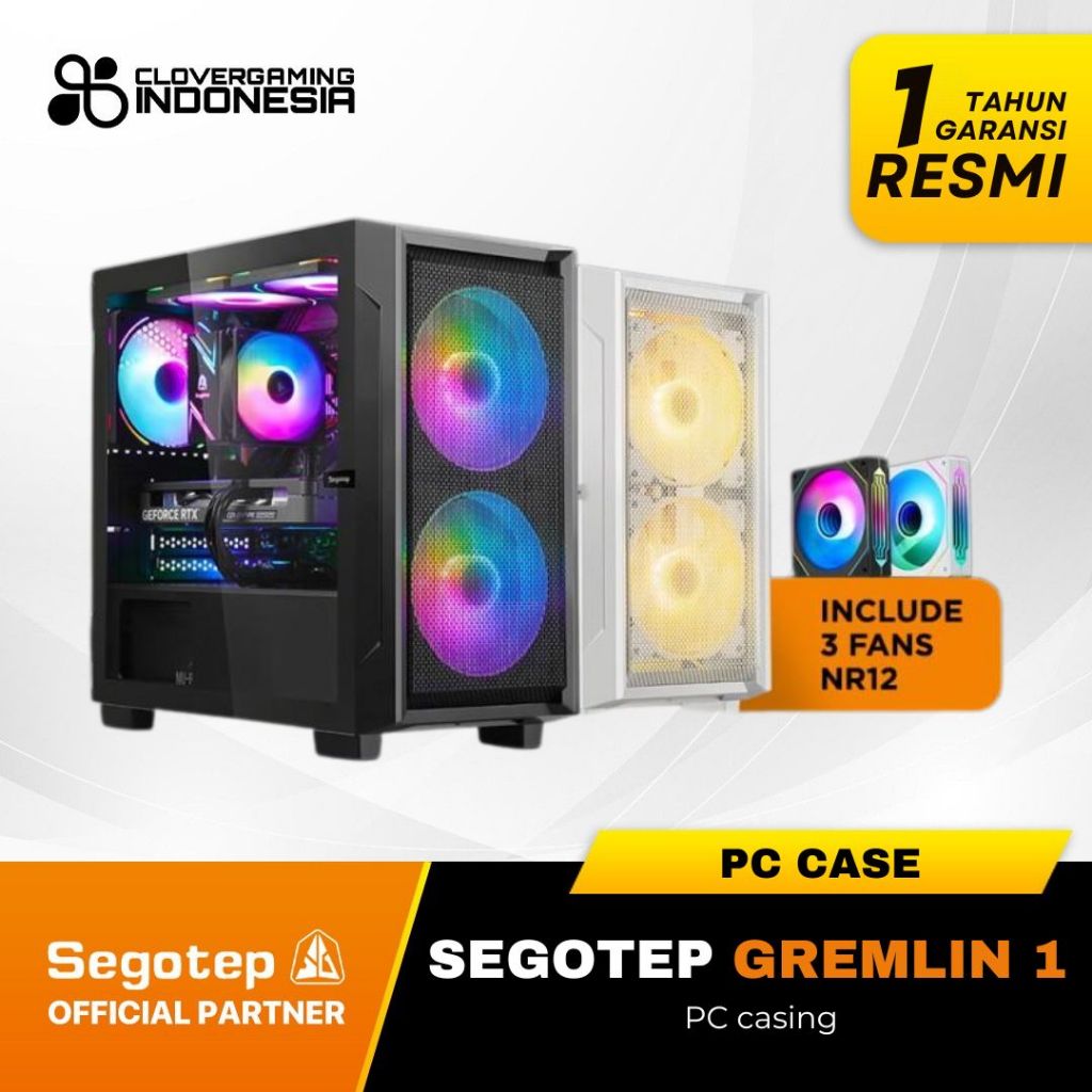 Jual Segotep Gremlin 1 mATX Premium PC Case Computer Casing Fan ...