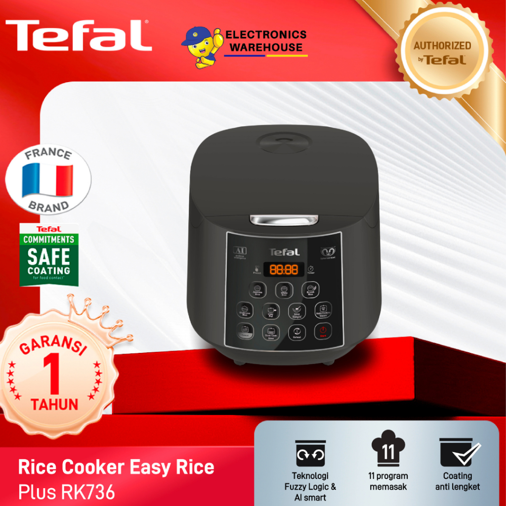 Jual Tefal Rice Cooker Digital / Penanak Nasi Magic Com RK736B Plus - 1 ...