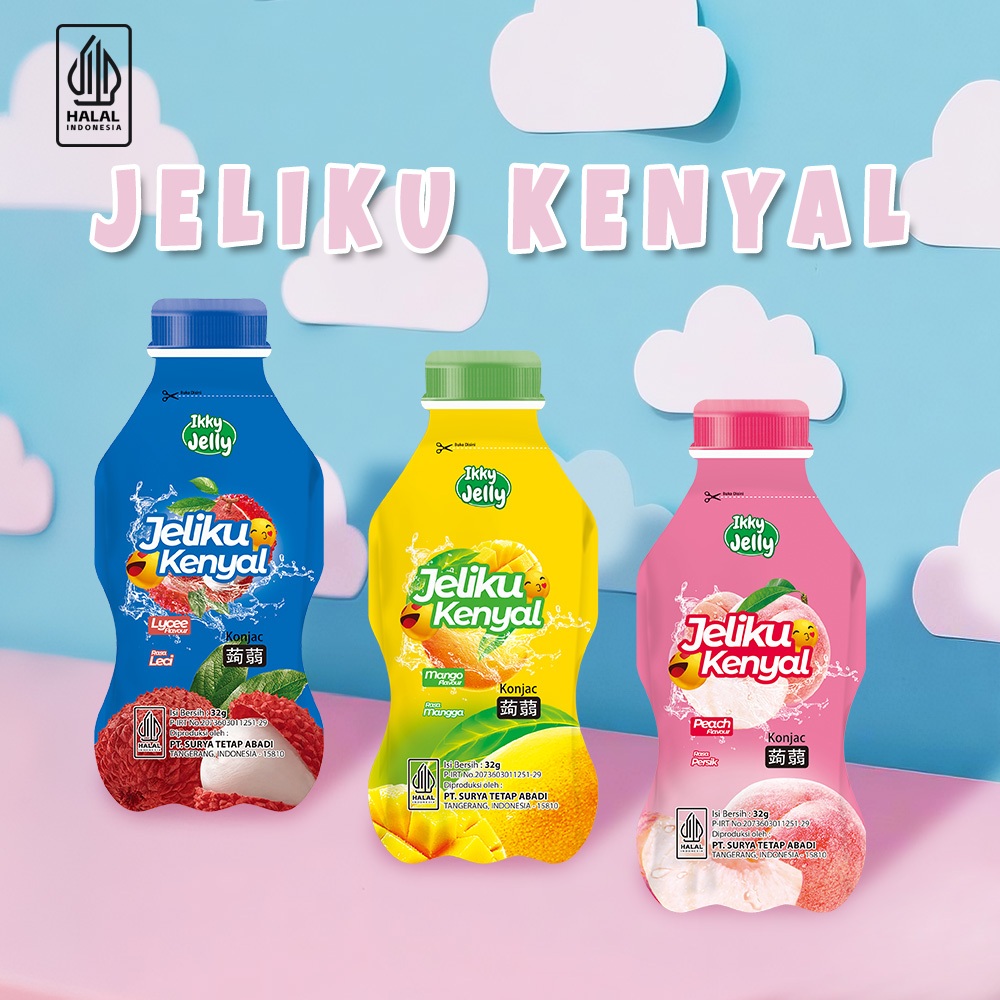 Jual [Pack Isi 20] Jelly Assorted Aneka Rasa Buah 20 Pcs Stroberi Peach ...