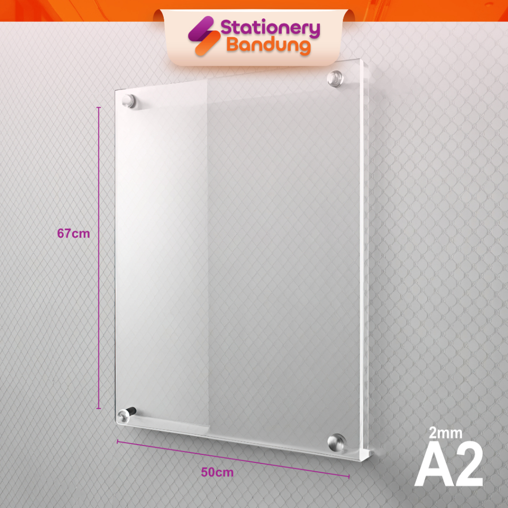 Jual Frame Bingkai Mount Dinding Akrilik Ukuran A2 Wall Acrylic Display Menu pajangan poster ...