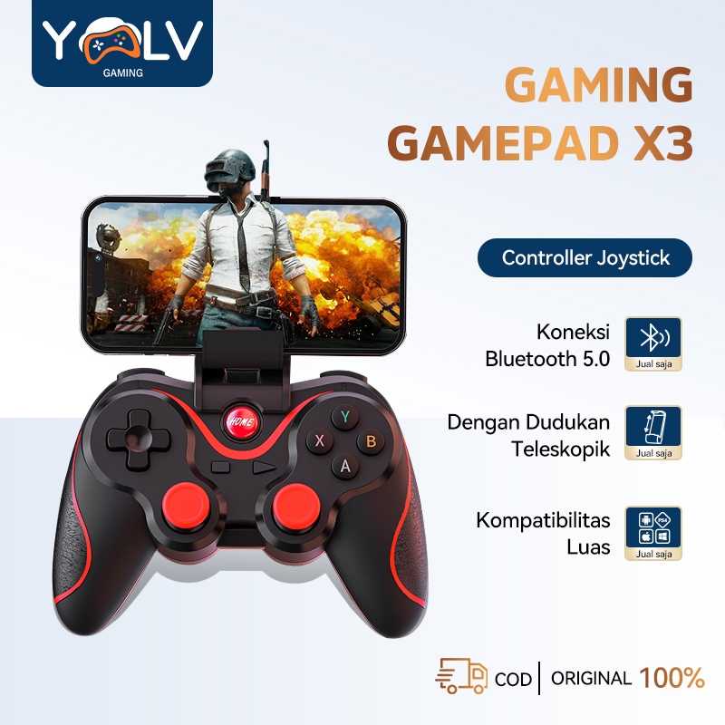 Jual YLV Gamepad X3 Bluetooth Gaming Joystick Wireless PC Controller for Switch PS4 PS3 Android ...