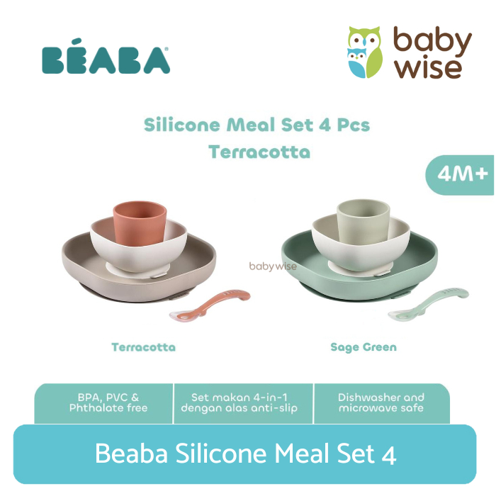 Jual Beaba Silicone Meal Set (4pcs) - Set Peralatan Makan | Shopee ...