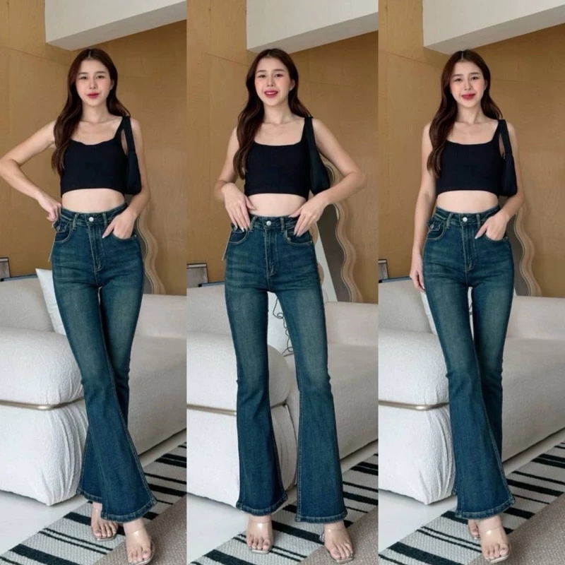 Jual Highwaist Cutbray Jeans Retro 114 - Celana Jeans Cutbray Premium - Celana Cutbrai Jeans ...