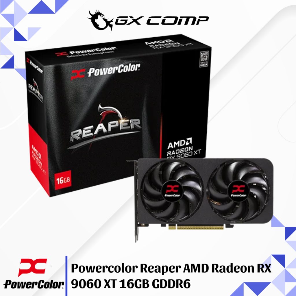 Jual VGA Powercolor Reaper AMD Radeon RX 9060 XT 16GB GDDR6 128 Bit ...