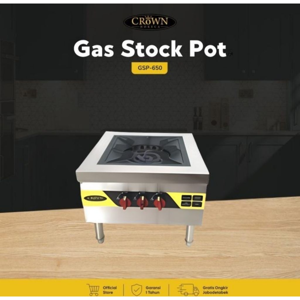 Jual CROWN Horeca GSP 650 Gas Stock Pot Kompor Gas Komersial Heavy Duty ...
