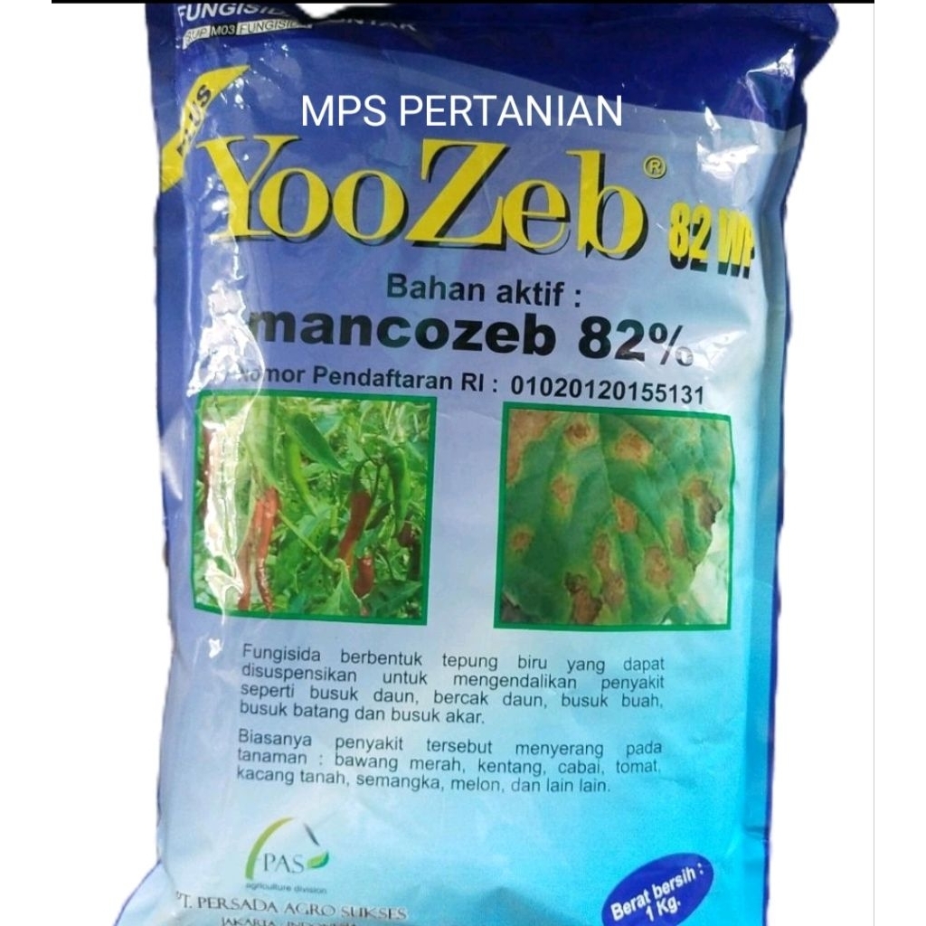 Jual Yoozeb 82 WP 1 kg, Mankozeb biru untuk kendalikan penyakit bercak ...
