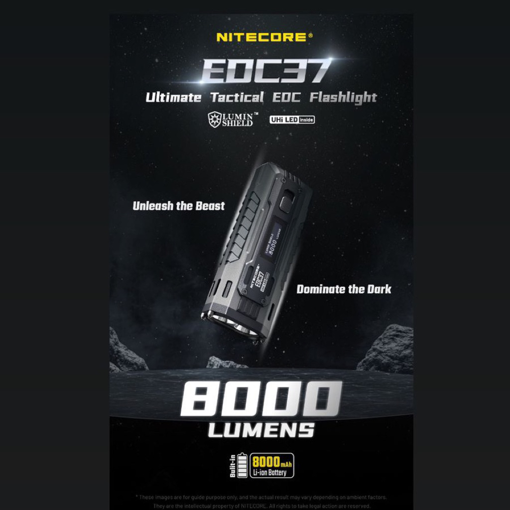 Jual Nitecore EDC37 8000 Lumens Ultimate Tactical EDC Flashlight ...