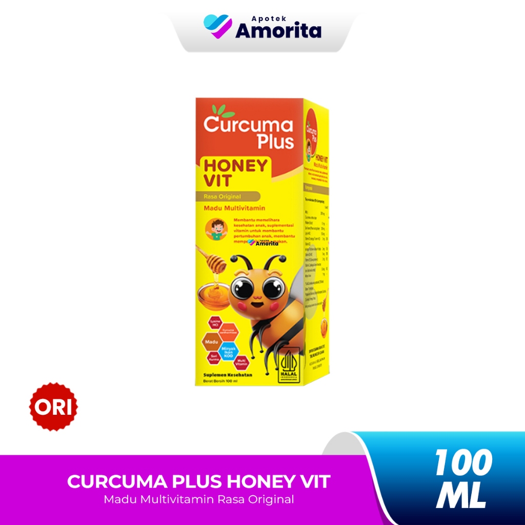 Jual Curcuma Plus Honey Vit Madu Multivitamin Rasa Original isi 100ml ...