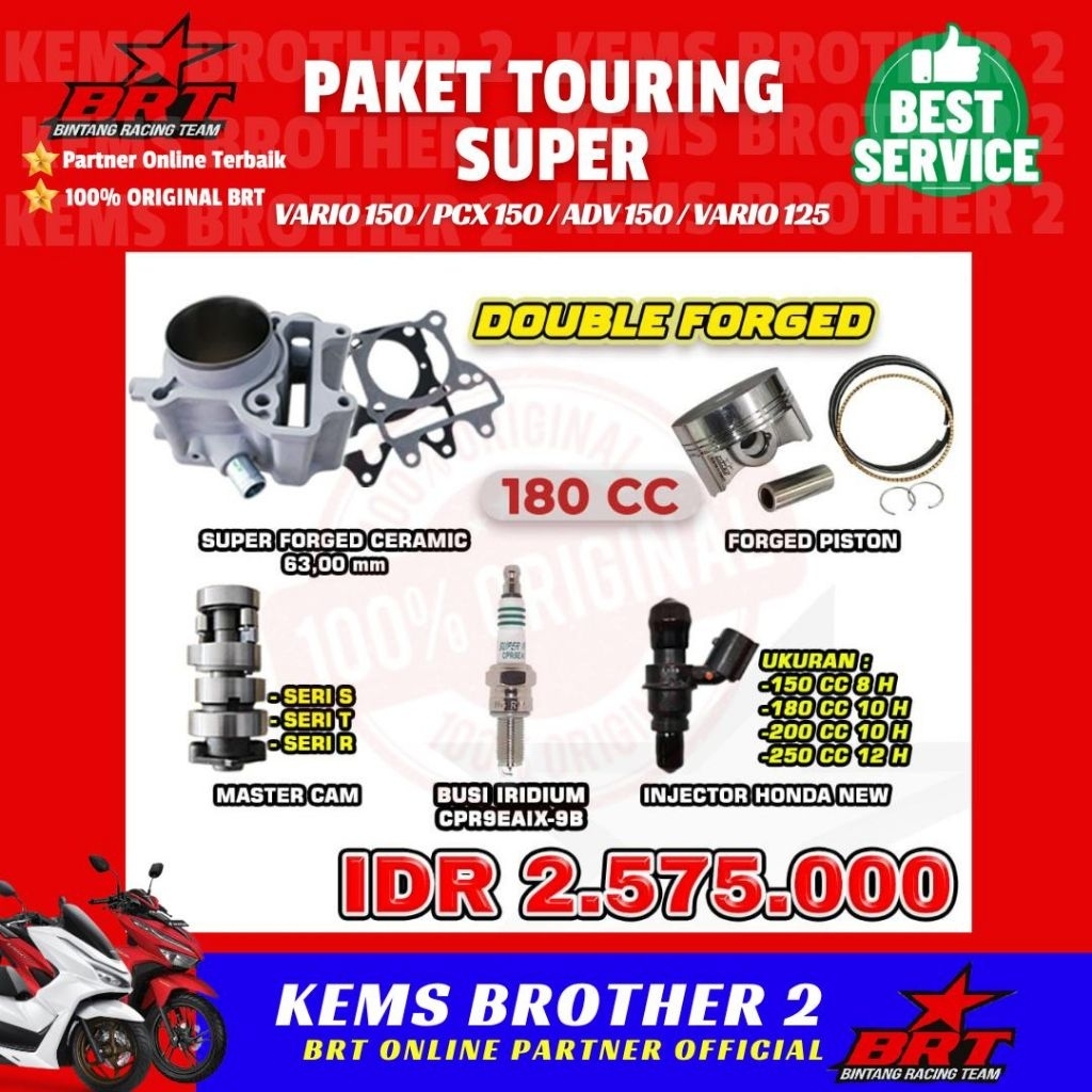 Jual PAKET BORE UP VARIO 150 PCX 150 180 CC BRT TOURING SUPER 3 VARIO ...