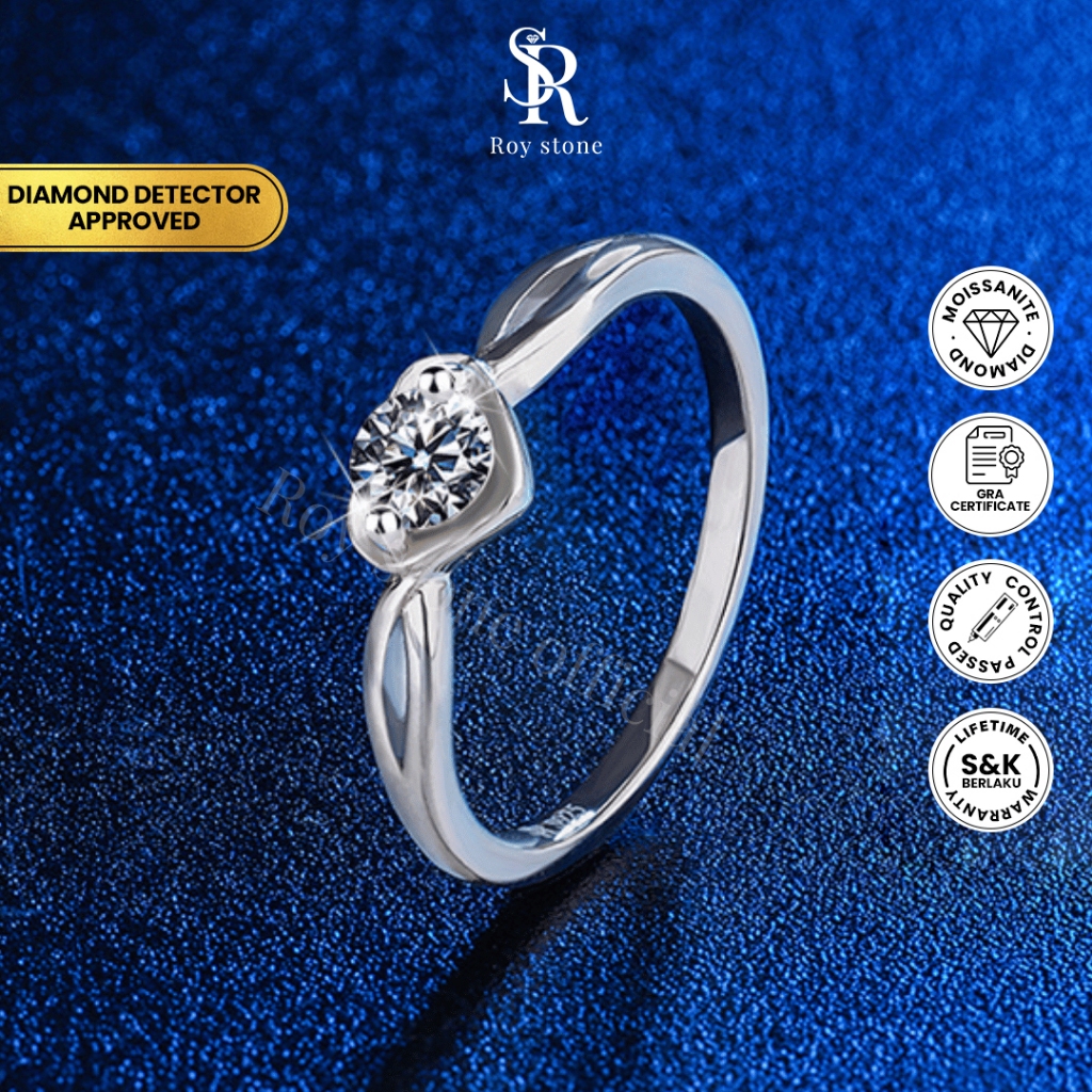 Jual RoyStone - Cincin New Lovely Ring Wanita Perhiasan Moissanite ...