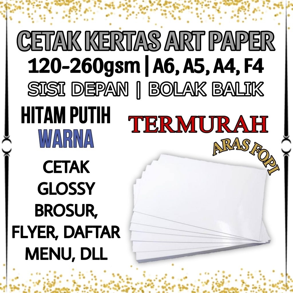 Jual [READY] JASA CETAK PRINT ART PAPER ART CARTON ART KARTON KERTAS ...