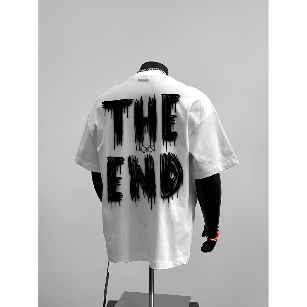 Jual E2-ESSENTIALS 16s Tshirt Heavy Cotton America The End Dark Graphic ...