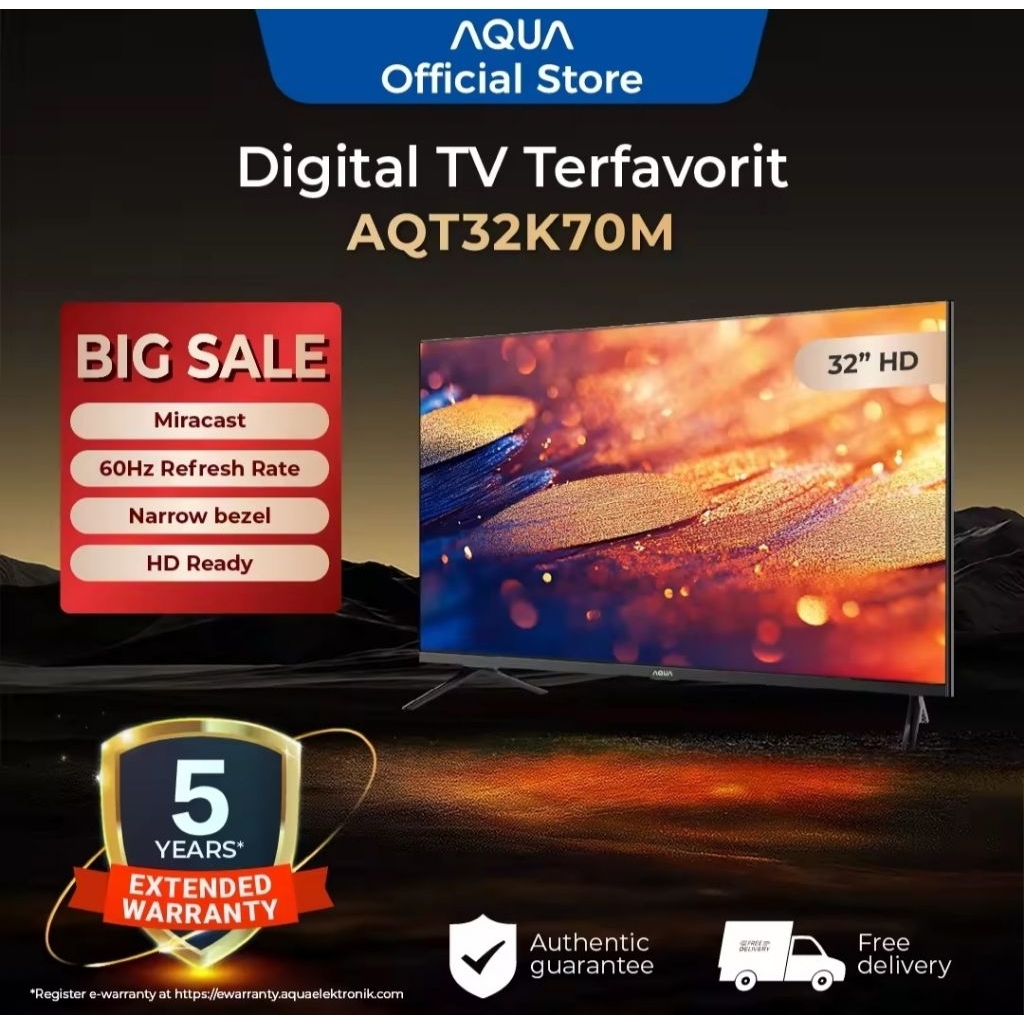 Jual LED TV AQUA 32 INCH DIGITAL TV NEW SERIES GARANSI RESMI | Shopee ...