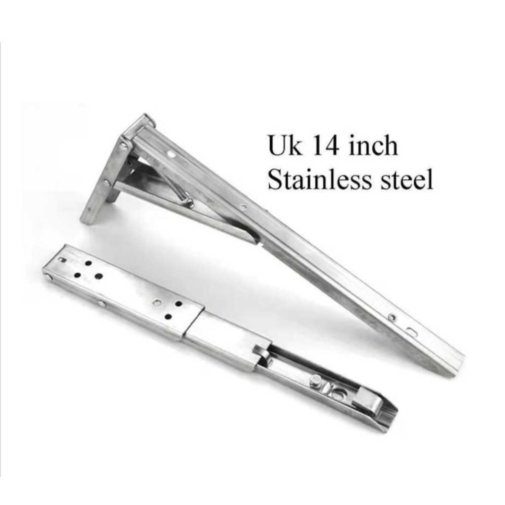 Jual Braket lipat engsel siku 14 inch stainless steel | Shopee Indonesia