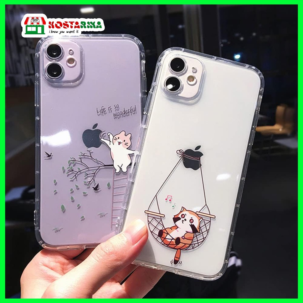 Jual Casing Ponsel TPU Motif Kartun Panda Merah Jaring For iPhone 11 12 ...