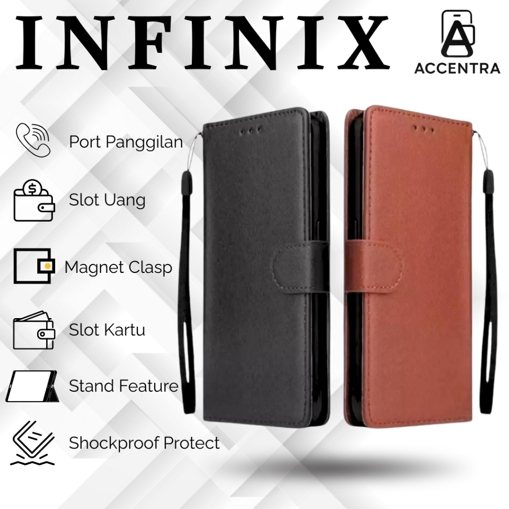 Jual Flip Cover Dompet INFINIX Hot 30 Play Note 8 Note 30 Note 30 Pro Note 40 Note 40 Pro Smart ...