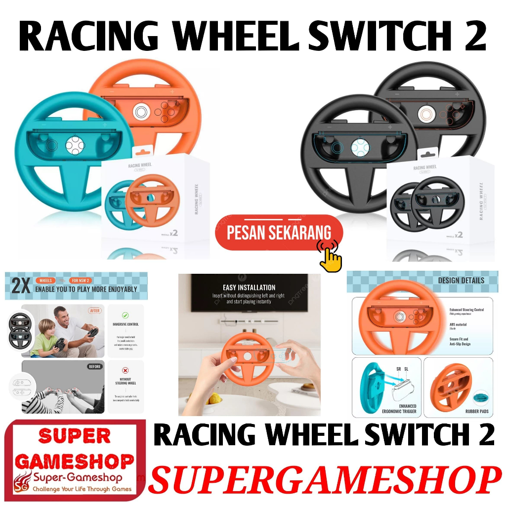 Jual Nintendo Switch 2 Steering Wheel Nintendo Switch 2 Stir Nintendo ...