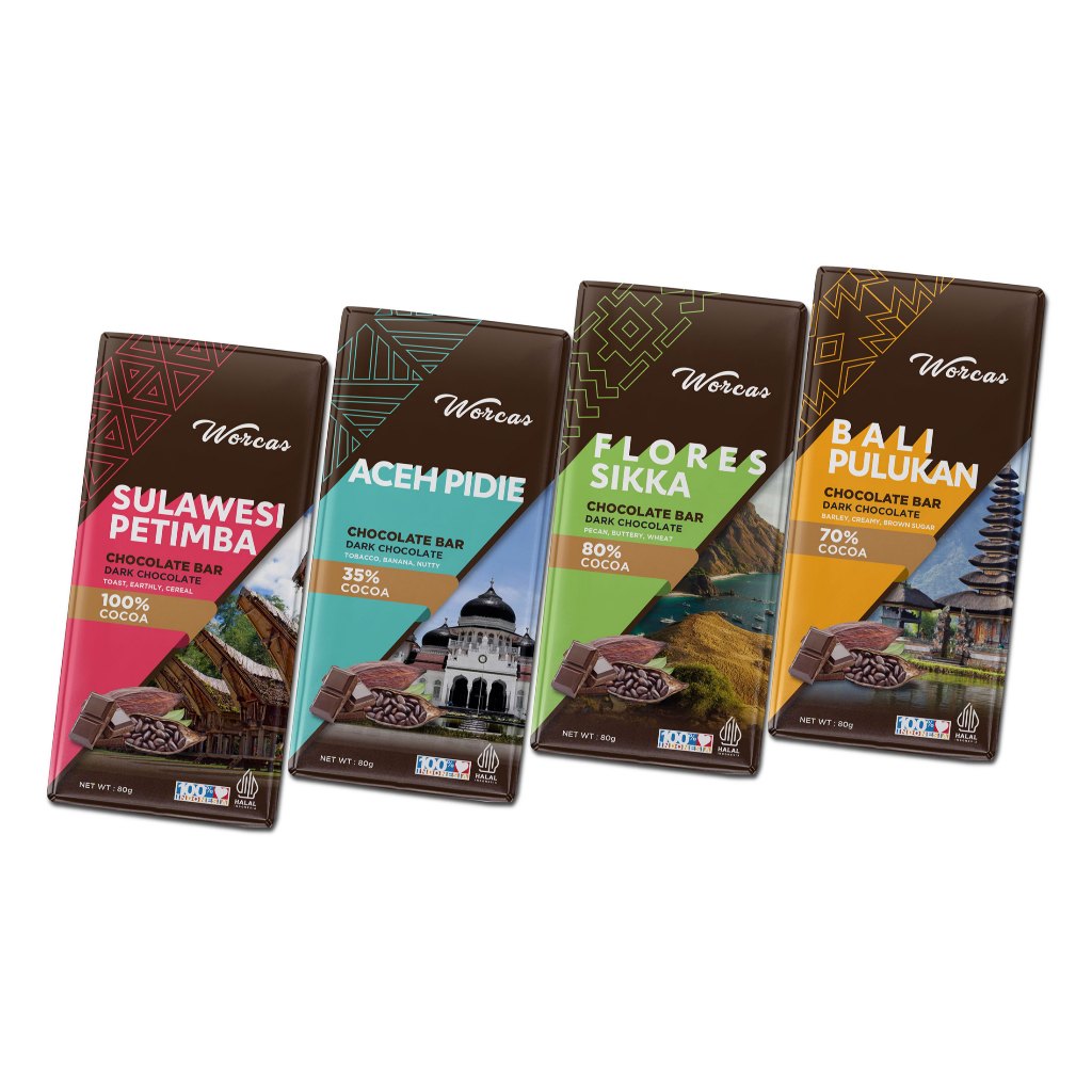 Jual Chocolate Bar Worcas Bali Cocoa 90 Gr Sulawesi, Aceh, Bali, Flores ...