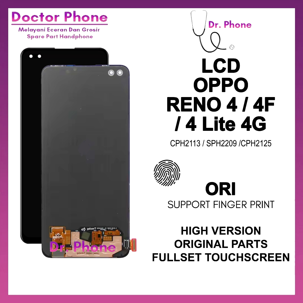 Jual Best Seller !!! LCD Oppo Reno 4 / 4F / 4 Lite 4G Fullset ...