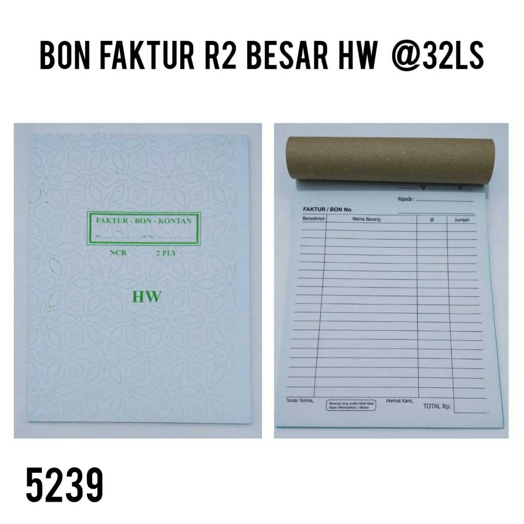 Jual Bon Faktur 3 PLY Besar Standart Tegak Standart Buku Nota Kontan ...