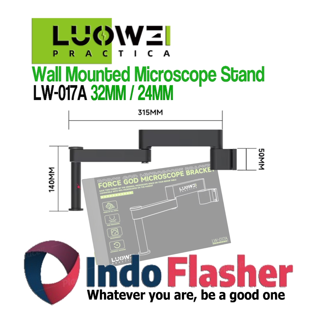 Jual Luowei LW-017A Wall Sounted Microscope Stand - Braket Dudukan Microscope - Stand Microscope ...