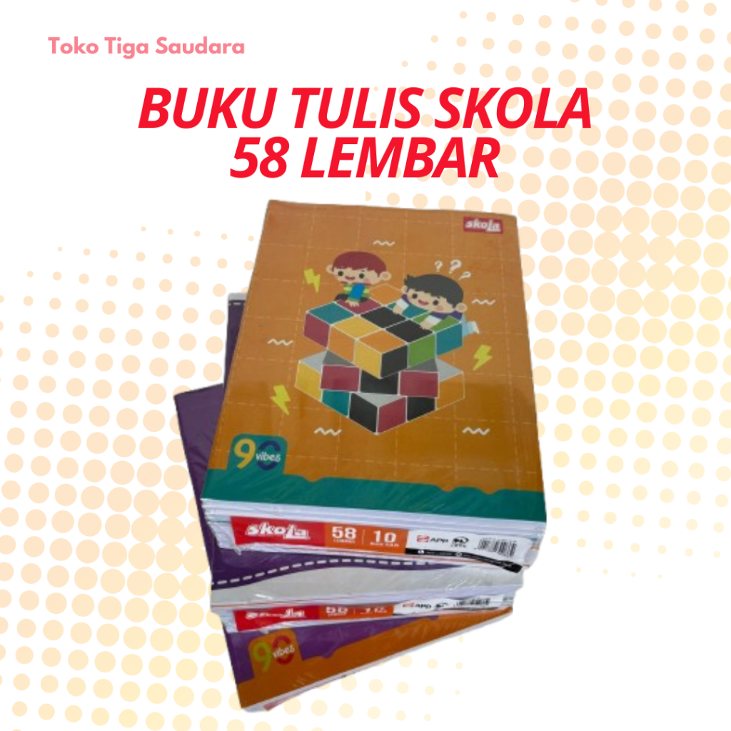 Jual Buku Tulis Skola 58 Lembar 1 Pack Isi 10 Buku | Shopee Indonesia