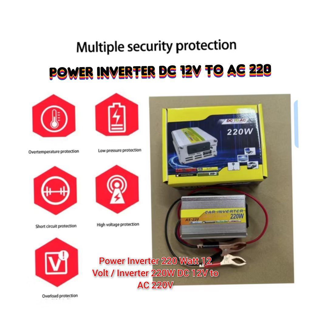 Jual Power Inverter 220 Watt 12 Volt / Inverter 220W DC 12V to AC 220V ...