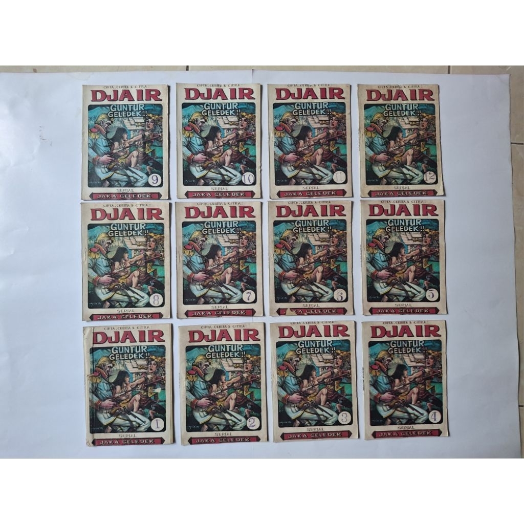 Jual Komik silat jadul asli GUNTUR GELEDEK (Lengkap 12 Jilid Tamat ...