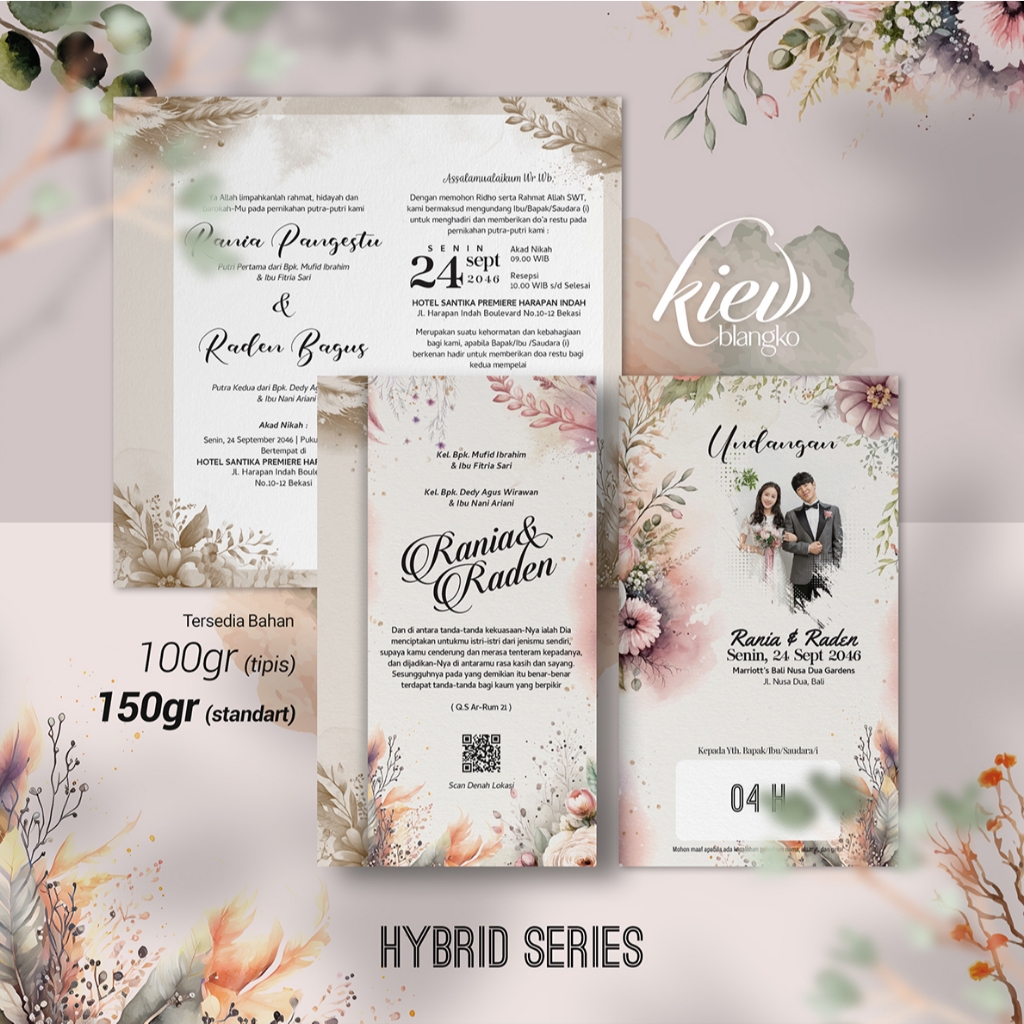 Jual Kiev Blangko Hybrid Series 01 H - 06 H Blangko Undangan | Blangko Undangan Murah | Shopee ...