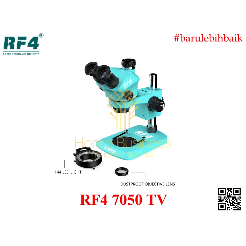 Jual RF4 Microscope Mikroskop Trinocular Binocular RF7050TV RF 7050 TV ...