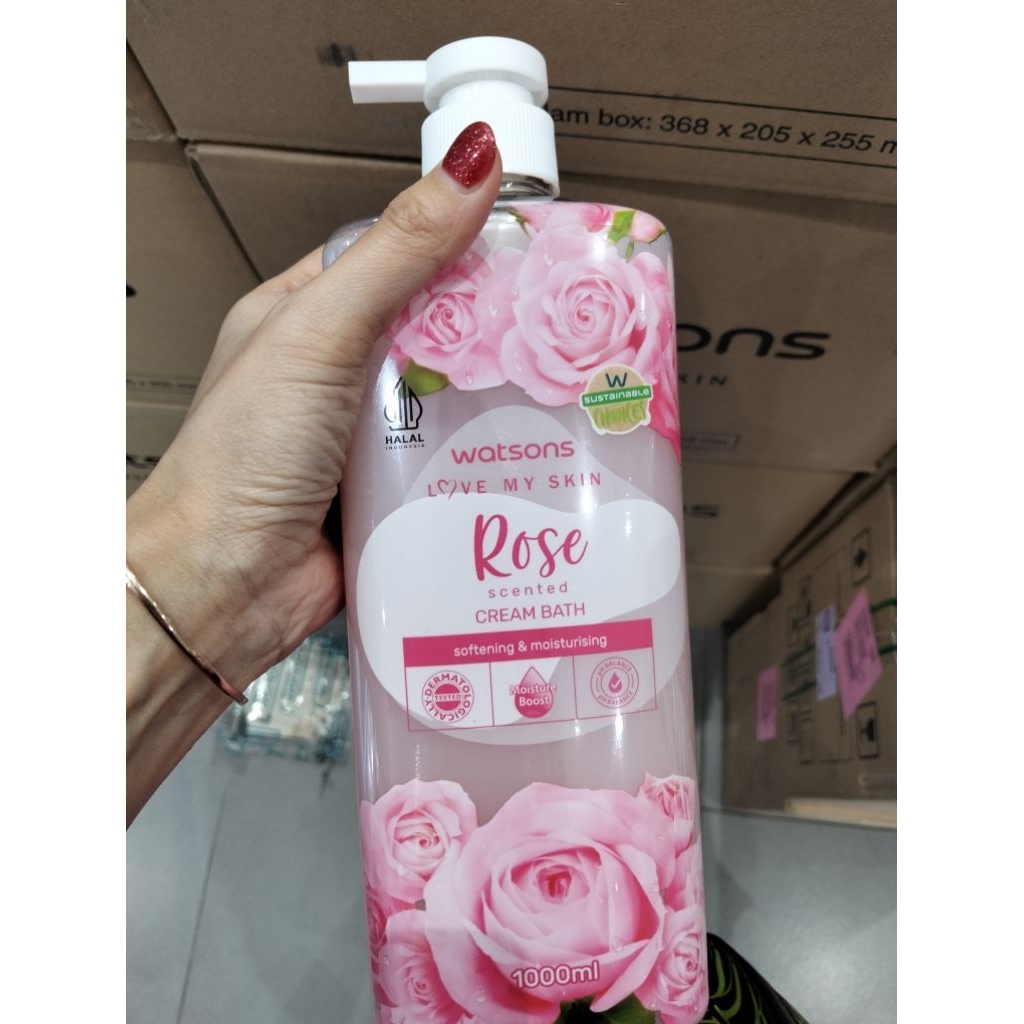 Jual sabun mandi Watsons Rose ready 1000ml besar bestseller | Shopee ...