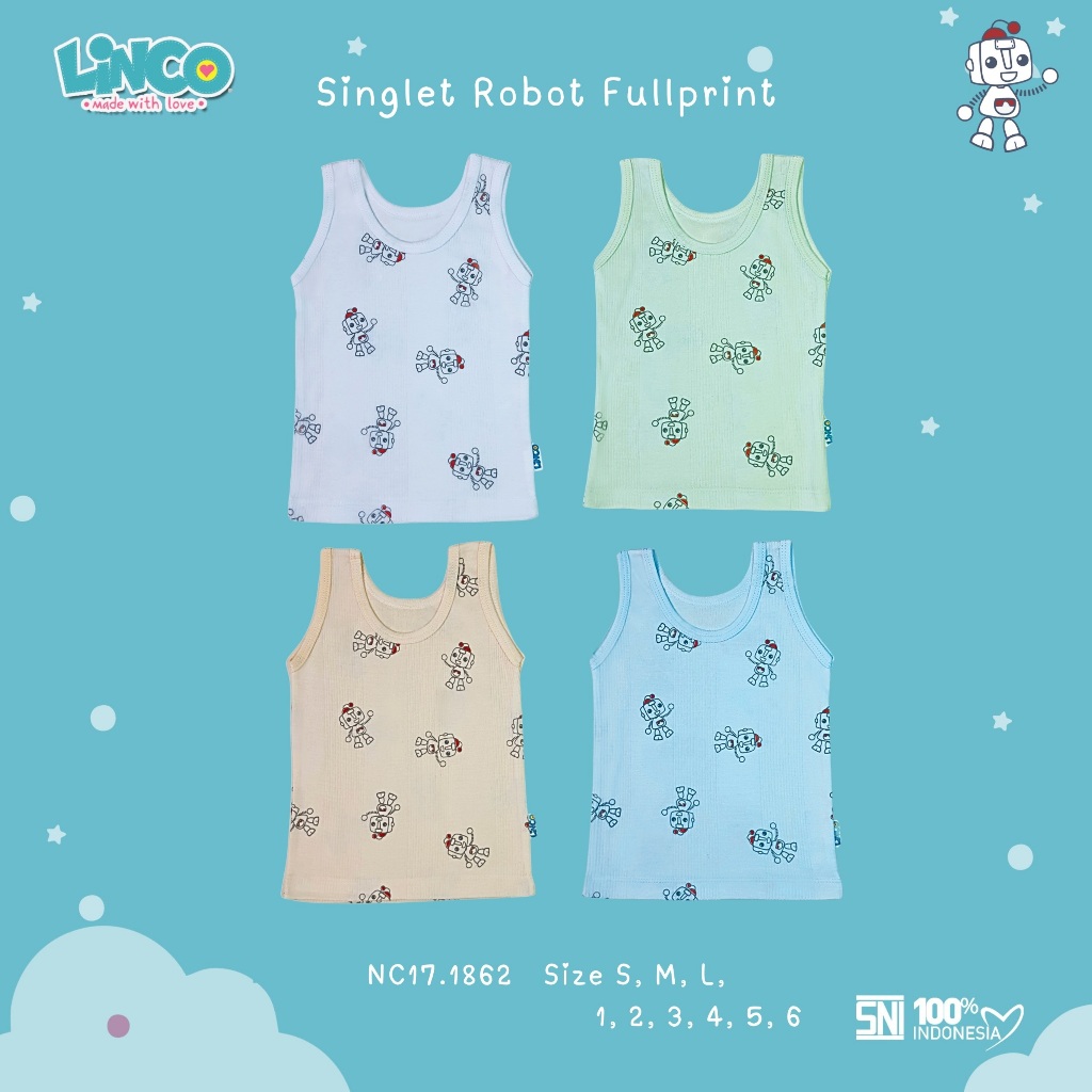 Jual LINCO Tanktop Baby / Singlet Bayi Newborn 0 Bulan - 6 Tahun NC17 ...