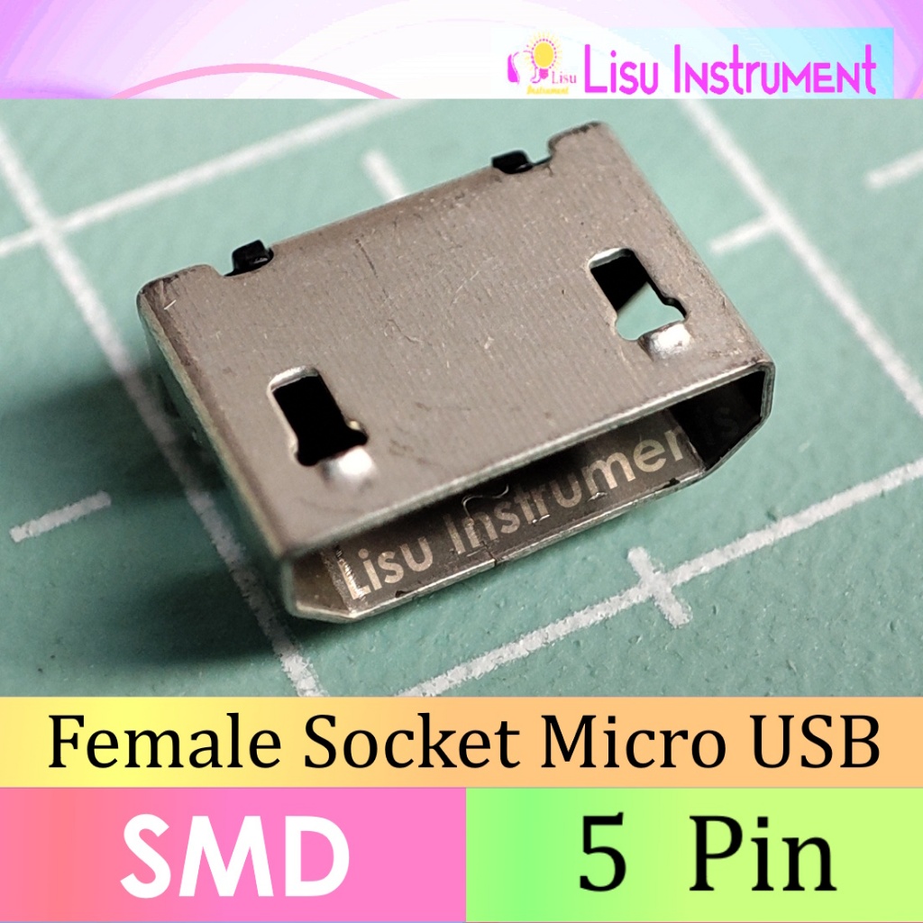 Jual Micro USB Socket Female 5-Pin 5P MicroUSB Connector SMD MC-605S ...