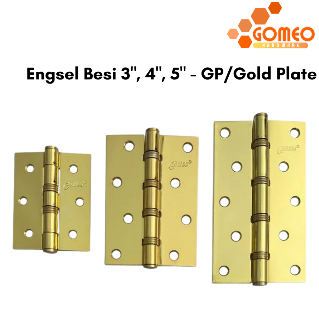 Jual (BOX ISI 6 SET) GOMEO Engsel Pintu & Jendela 3", 4", 5" – Warna ...