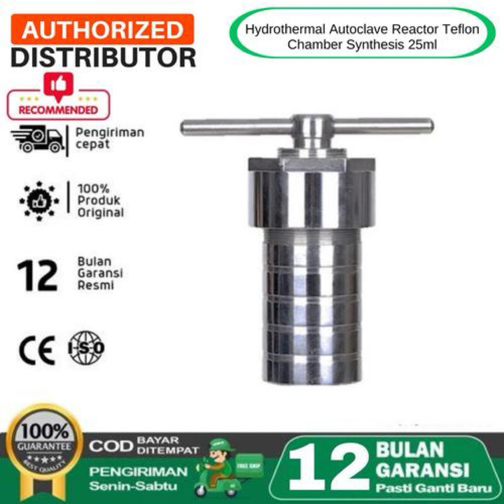 Jual Hydrothermal Autoclave Reactor Teflon Chamber Synthesis 25ml ...