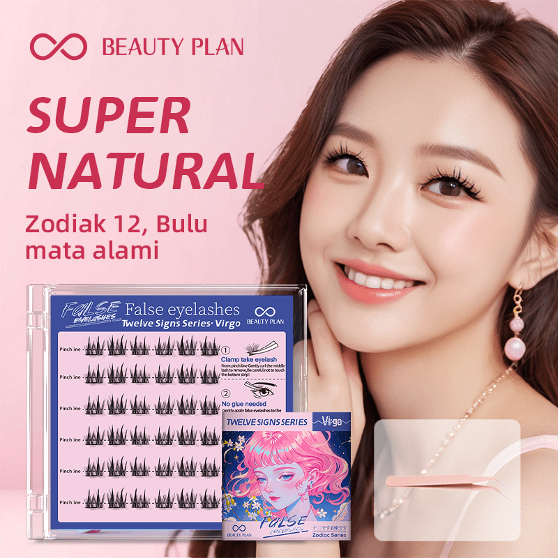 Jual Beauty plan bulu mata palsu tanpa lem langsung tempel eyelash extension virgo glue free ...