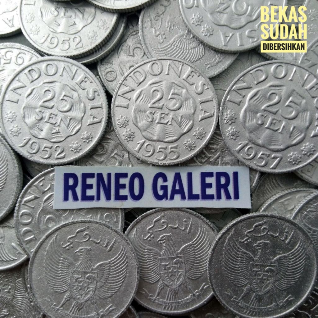 Jual VF cuci 25 Sen Garuda Tahun 1952 1955 1957 Uang Koin Kuno logam ...