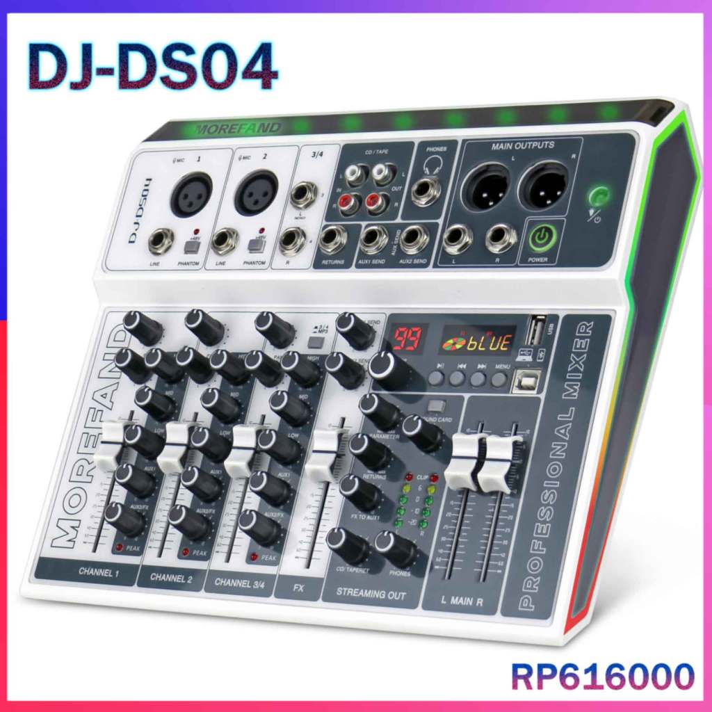 Jual profesional DJ-DS04 MIXER AUDIO 4channel 99DSP USB Penguat KTV ...