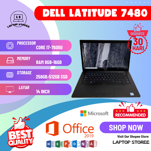 Jual LAPTOP DELL LATITUDE 7480 TOUCH SCREEN CORE I7 GEN 7-7600U RAM 8GB ...