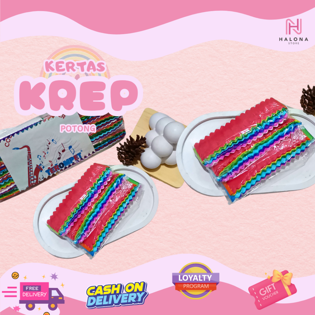 Jual 100pcs Kertas krep / Crape Paper / Kertas Crape potongan / Krep ...