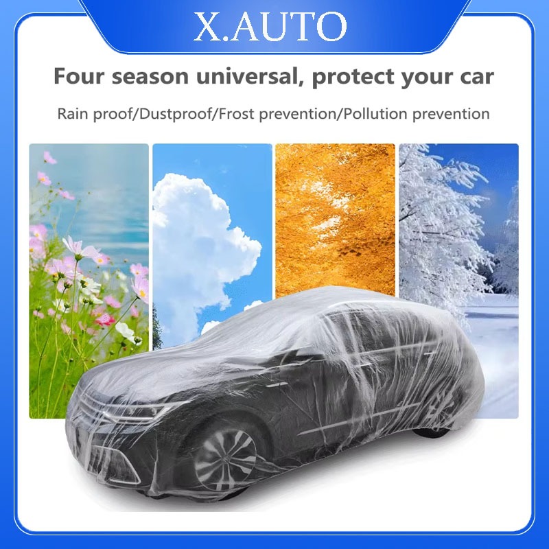 Jual Penutup Mobil Universal Penutup Debu Mobil Film Transparan Plastik ...