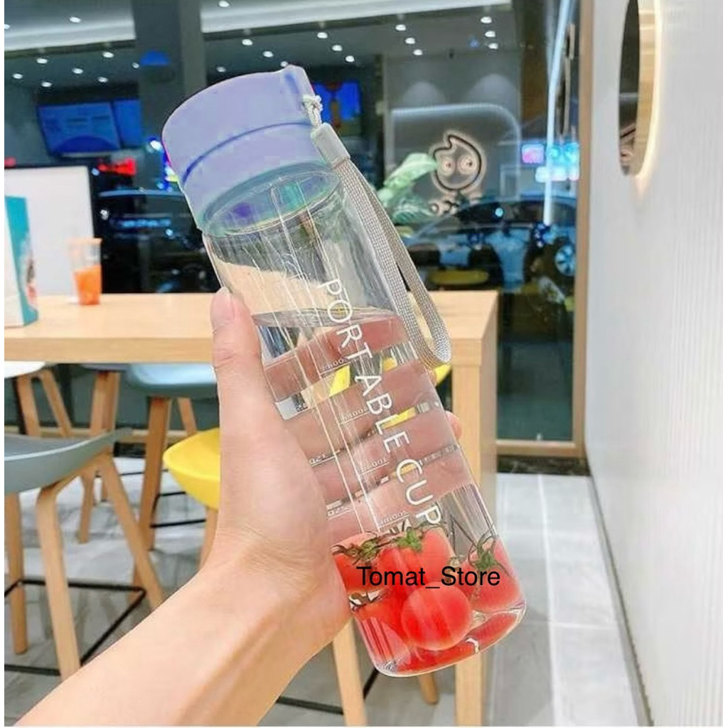 Jual Botol minum plastik PORTABLE JUMBO 800ml food grade BOTOL minum infuse water tali pendek ...