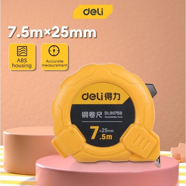 Jual Meteran 2-10Meter | Deli Steel Measure Tape/Measuring Tape Tool ...
